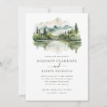 Elegant Rustic Pine Mountain QR Code Photo Wedding Invitation | Zazzle