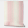 Elegant Rustic Pink French Country Small Stripe Wallpaper | Zazzle
