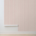 Elegant Rustic Pink French Country Small Stripe Wallpaper | Zazzle