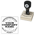 ELEGANT RUSTIC ROUND STAMP | Custom Business Logo | Zazzle