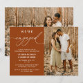 Elegant Rustic Script Engagement Party Invitation | Zazzle