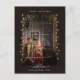 Elegant & Rustic String Lights Frame Custom Photo Holiday Postcard | Zazzle