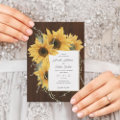 Elegant Rustic Sunflowers, Fall Wedding Invitation | Zazzle