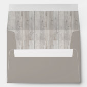 Elegant Rustic Taupe Barn wood Pre-Addressed Envelope | Zazzle