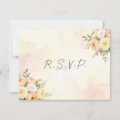 Elegant Rustic Watercolor Pretty Floral Wedding RSVP Card | Zazzle