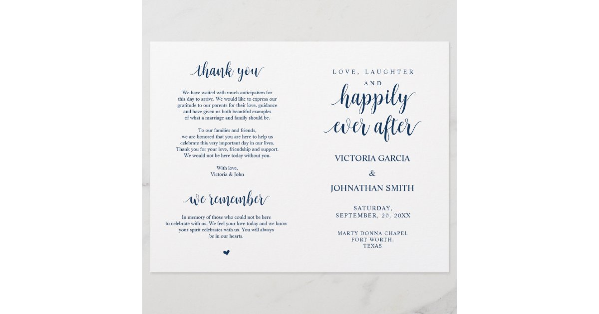 Elegant Rustic Wedding Ceremony Foldable Programs | Zazzle