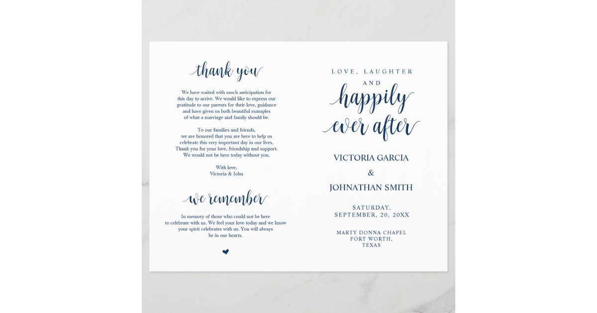 Elegant Rustic Wedding Ceremony Foldable Programs | Zazzle