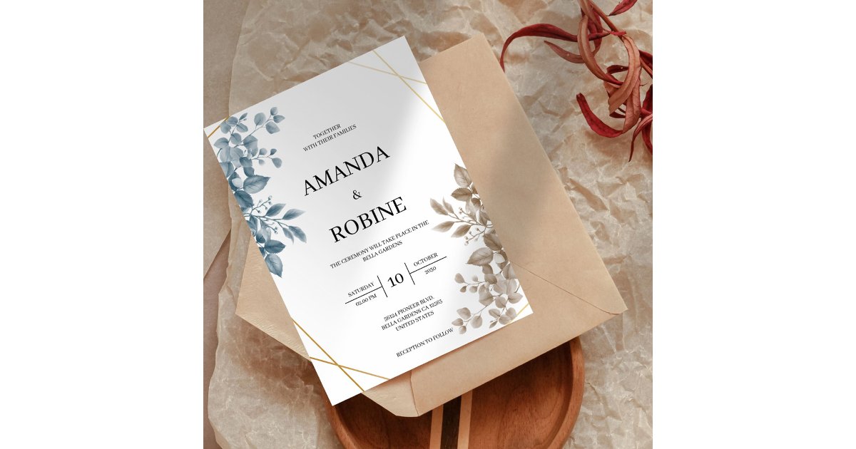 Elegant Rustic Wedding Invitation | Zazzle