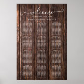 Elegant Rustic Wood Wedding Seating Chart | Zazzle