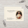 Elegant Sacred Heart Jesus Religious Business Card | Zazzle