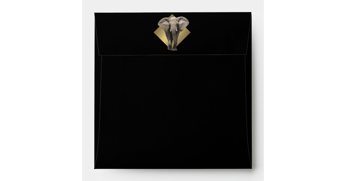 Elegant Safari with Elephant Envelope | Zazzle