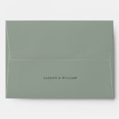 Elegant Sage and Ivory Floral Greenery Wedding Envelope | Zazzle