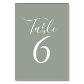 Elegant Sage Green Script Table Numbers | Zazzle