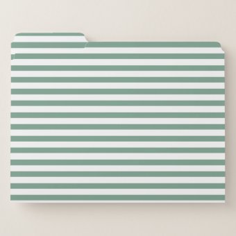 Elegant Sage Green Striped File Folder | Zazzle