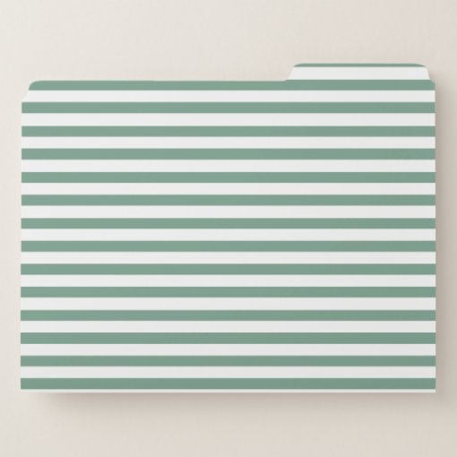 Elegant Sage Green Striped File Folder | Zazzle