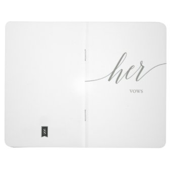 Elegant Sage Green Wedding Her Vows Book | Zazzle