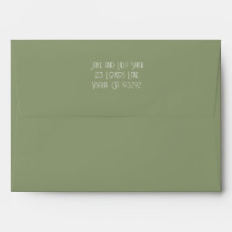 Elegant Sage Green Wedding Mailing Envelope | Zazzle