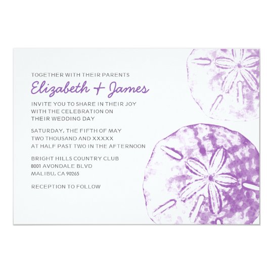 Elegant Sand Dollar Wedding Invitations | Zazzle.com