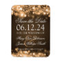 Elegant Save The Date Sparkling Lights Gold Magnet | Zazzle