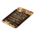 Elegant Save The Date Sparkling Lights Gold Magnet | Zazzle