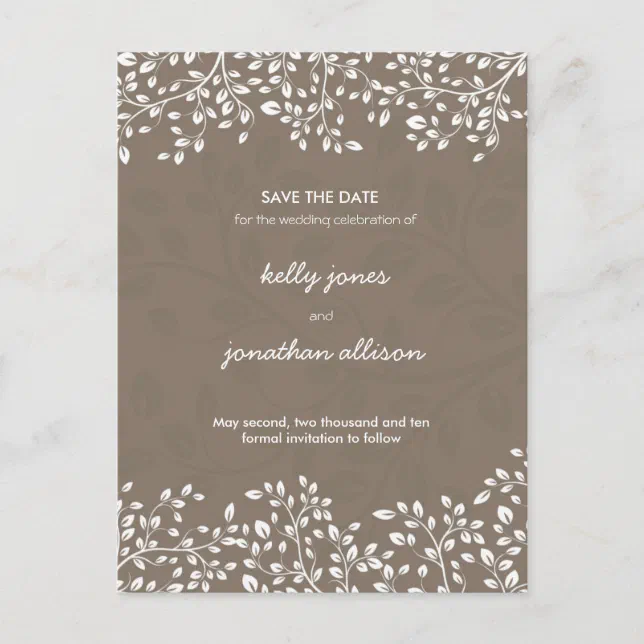 Elegant Save the Date Wedding Invitation | Zazzle
