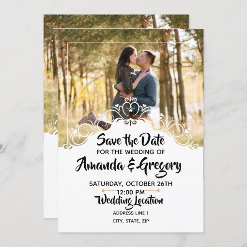 Elegant Save the Date Wedding Invitation | Zazzle
