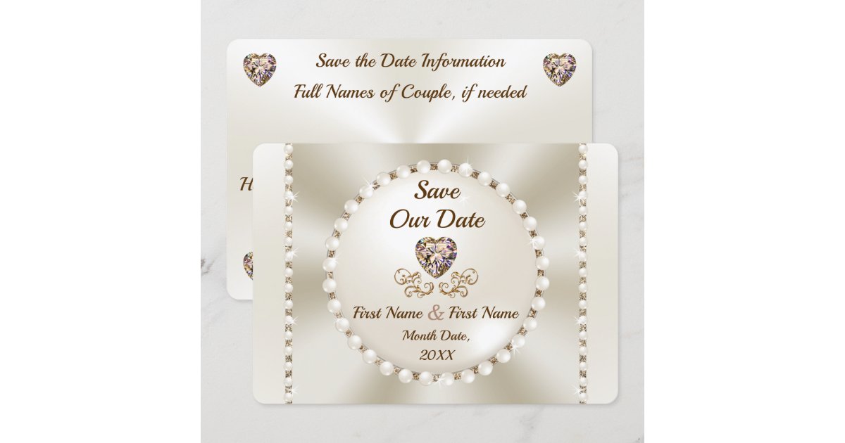 Elegant Save the Dates, Personalized Wedding Invitation | Zazzle