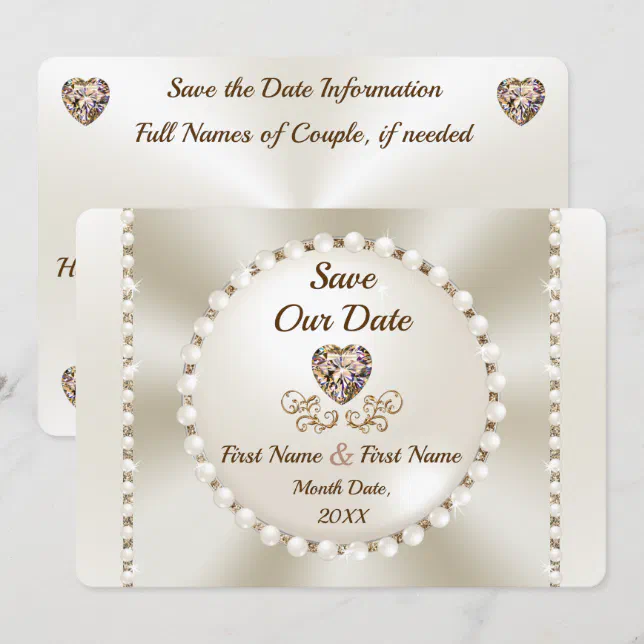 Elegant Save the Dates, Personalized Wedding Invitation | Zazzle