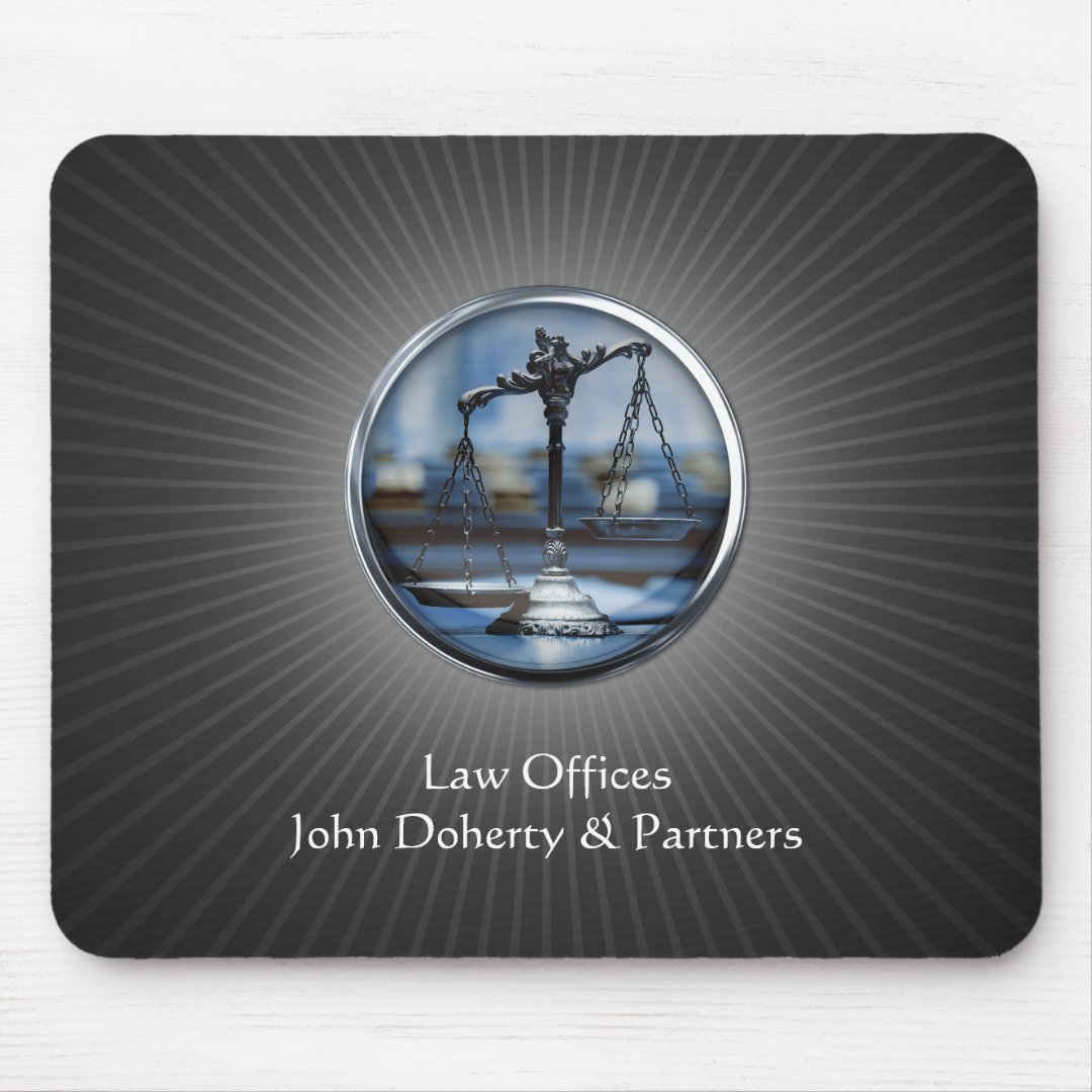 Elegant Scales of Justice Mouse Pad | Zazzle