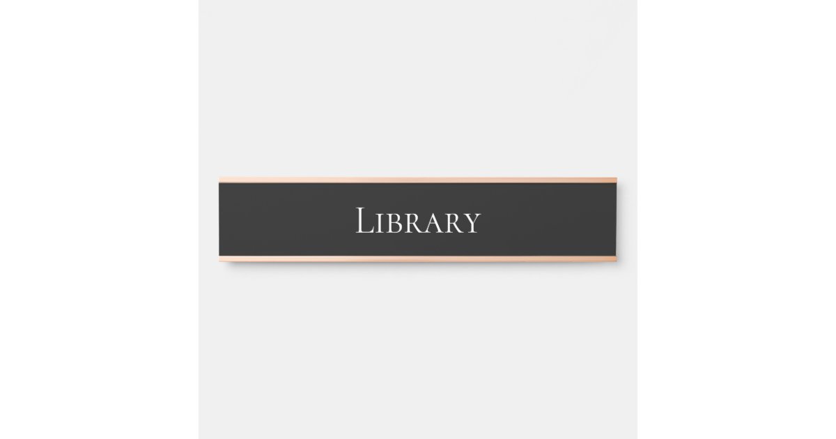 Elegant School Library Door Sign | Zazzle