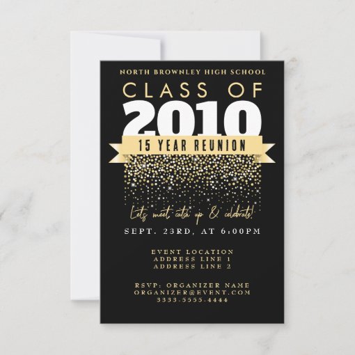 Elegant School Reunion Design Invitation | Zazzle