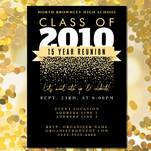 Elegant School Reunion Design Invitation | Zazzle