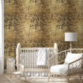 Elegant Scratched Gold Matte Wallpaper | Zazzle