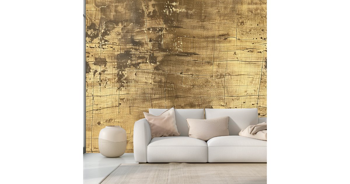 Elegant Scratched Gold Matte Wallpaper | Zazzle