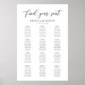 Elegant Script 12 Tables Welcome Seating Chart | Zazzle
