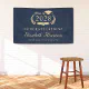 Elegant Script Blue Gold Graduation Party Welcome Banner | Zazzle