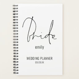 Elegant Script Bride Name Wedding Planner | Zazzle