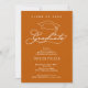Elegant Script Burnt Orange Graduation Invitation | Zazzle