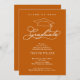 Elegant Script Burnt Orange Graduation Invitation | Zazzle