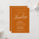 Elegant Script Burnt Orange Graduation Invitation | Zazzle