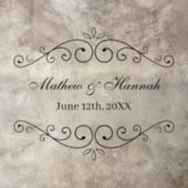 Elegant Script Calligraphy Custom Wedding Floor Decals | Zazzle