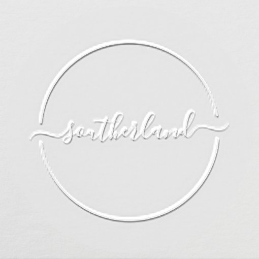 Elegant Script Calligraphy Last Name Embosser | Zazzle