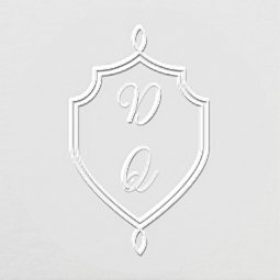 Elegant Script Calligraphy Monogram Emblem Crest Embosser | Zazzle