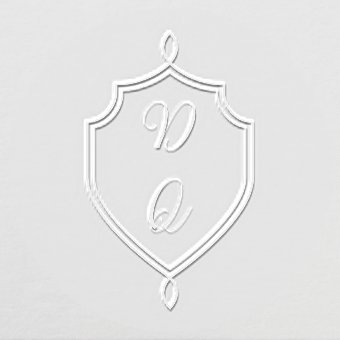 Elegant Script Calligraphy Monogram Emblem Crest Embosser | Zazzle