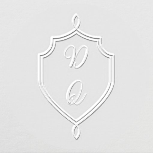 Elegant Script Calligraphy Monogram Emblem Crest Embosser | Zazzle