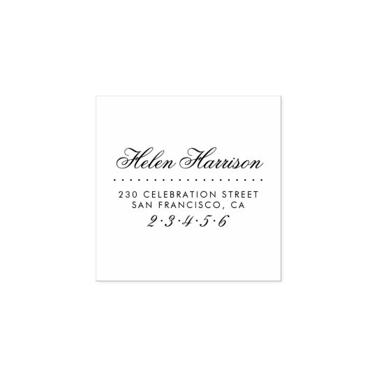 Elegant Script | Chic Custom Name & Return Address Rubber Stamp ...