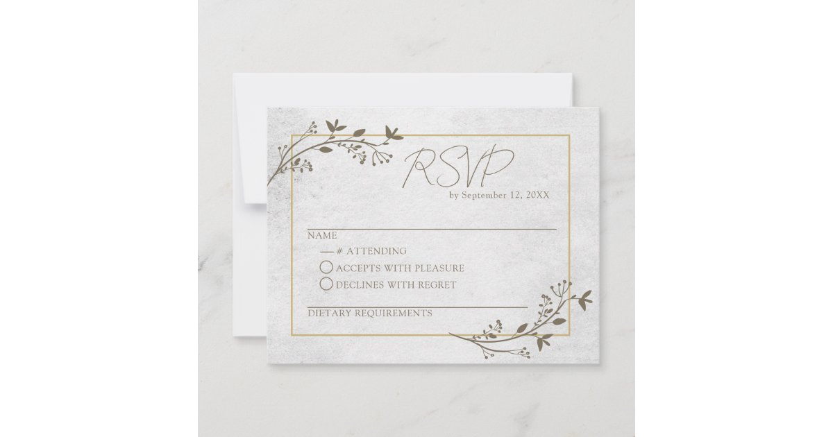 Elegant Script Classic RSVP Response Card | Zazzle