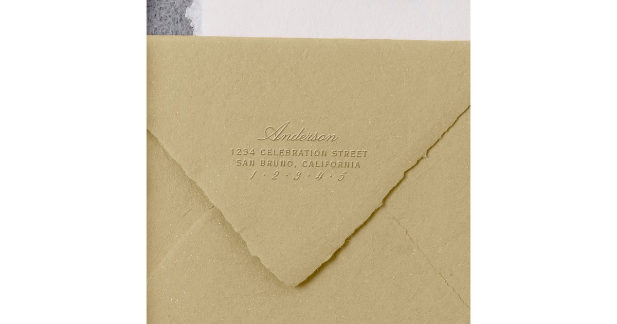 Elegant Script | Custom Modern Return Address Embosser | Zazzle