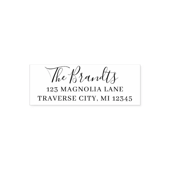 Elegant Script Family Fancy Name Self-inking Stamp | Zazzle