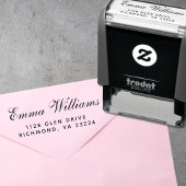 Elegant Script Family Name Return Address Self-inking Stamp | Zazzle